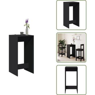 vidaXL VidaXL Bartisch Schwarz 51x50x103,5 cm Holzwerkstoff