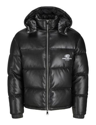 Jack & Jones JACK&JONES Herren Jcoterrain Pu Hood Puffer Jacket Pufferjacke, Black, XXL