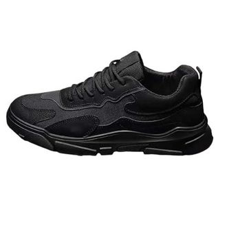 Generic Baskets d&eacute;t&eacute; d&eacute;contract&eacute;es pour homme avec semelle souple non respirante en maille - Chaussures d&eacute;contract&eacute;es l&eacute;g&egrave;res et douces pour homme, Noir, 39 2