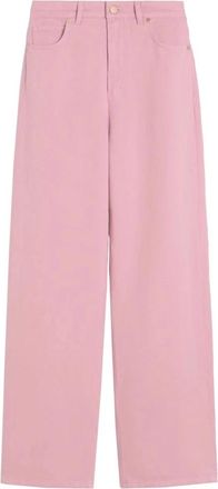 Max Mara Femme, Pantalons, Rose, Taille: 34 FR Smmonorata Wide Pantalons