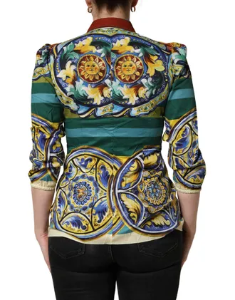 Dolce & Gabbana Majolica Print Cotton Blouse - Multicolor