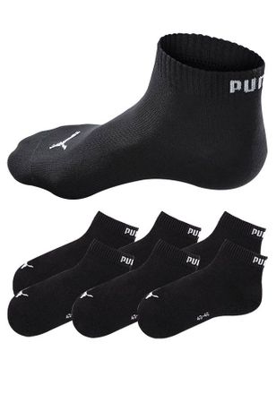 Puma Kurzsocken PUMA PUMA UNISEX QUARTER PLAIN 6P ECOM, Herren, Gr. 35-38, schwarz, Baumwolle, Baumwollmischung, Elasthan, Polyamid, bedruckt, unifarben, e