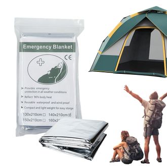 Generico &Uuml;berlebensdecke | tragbare reflektierende Ausr&uuml;stung, robuste Notfalldecken | f&uuml;r Kinder, M&auml;nner, Frauen, Camping, Wandern, Winter, kalter Regen und w