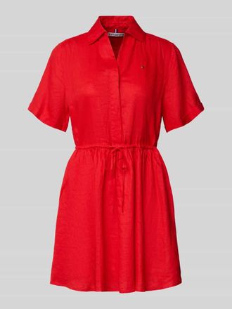 Tommy Hilfiger Ausgestelltes Freizeitkleid aus reinem Leinen