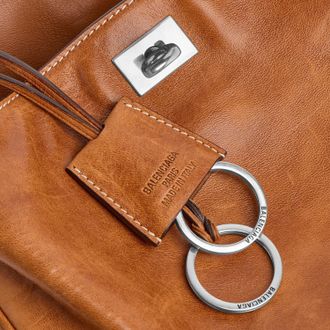 Balenciaga Womens Shoulder Bag Rodeo Mini Light Brown Calfskin Leather