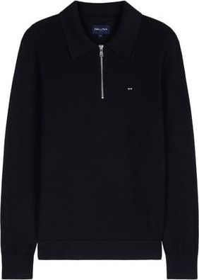 Eden Park Pull col classique en coton m&eacute;lang&eacute;