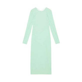 Patrizia Pepe Robe mi-longue - Femme - Robes - Vert - Taille: 36 FR