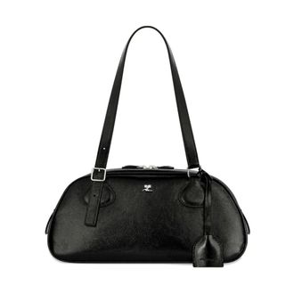 Courr&egrave;ges Runde Schultertasche - - Bags - Damen - Schwarzk - ONE SIZE