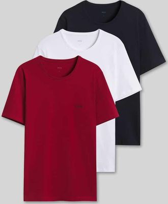 HUGO BOSS T-Shirt-Set mit Logo-Schriftzug im 3er-Pack