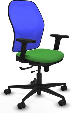 Piqueras y Crespo Drehstuhl aus Netzstoff mit 2D-Armen, h&ouml;henverstellbare Lendenwirbelst&uuml;tze, ausgestattet mit Syncro/Traslack und eingespritztem Schaum. Mit Rollen von