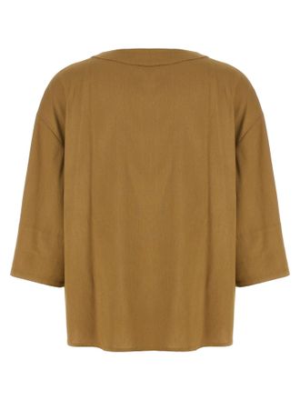 Max Mara Womens Beige Linen Blouse