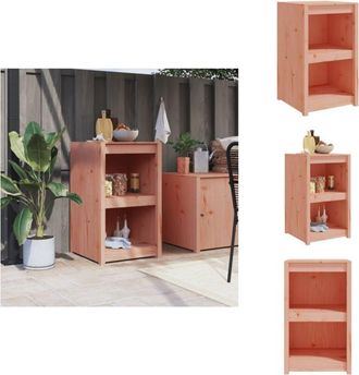 vidaXL Outdoor-K&uuml;chenschrank 55x55x92 cm Massivholz Douglasie - Gartenm&ouml;bel - Holzschrank - Au&szlig;enschrank - K&uuml;chenschrank - Esstischset
