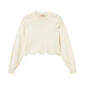 Twinset Round-Neck Strickwaren - - Knitwear - Damen - Beige - S