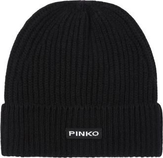 Pinko Stilvolle Lambkin Beanie M&uuml;tze - - Accessories - Damen - Schwarzk - ONE SIZE