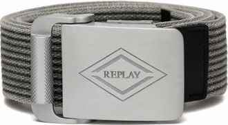 Replay Replay Ceinture pour Hommes en Coton, Gris (Gris 080), 110 CM