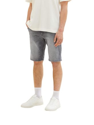 Tom Tailor Herren 1036266 Jeans Bermuda Shorts, 10219-Used Mid Stone Grey Denim, XS
