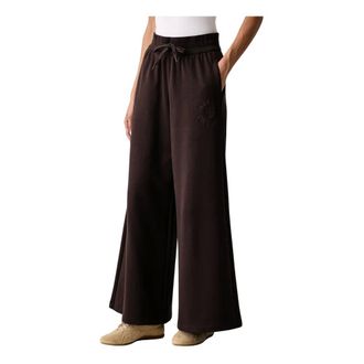 A|X Armani Exchange Pantalon de jogging large avec logo brod&eacute; - Femme - Pantalons - Brun - Taille: 44 FR