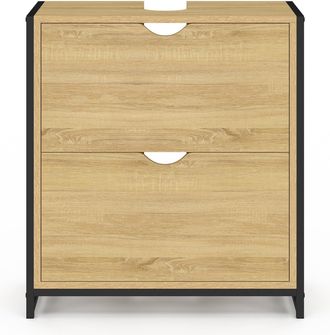 IDMarket Waschtischunterschrank Badezimmer 2 Schubladen Detroit Industriedesign