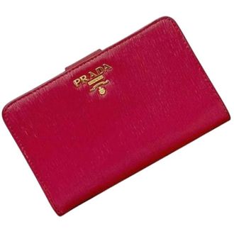 Prada Portefeuille Bi-fold 1Ml225 Pre-owned - Femme - Pre-owned - Rose - Taille: ONE Size