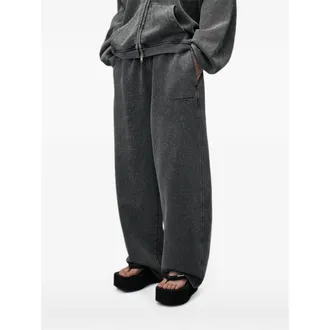 Alexander Wang All-Over Hotfix Embellished Track Pants - Gray
