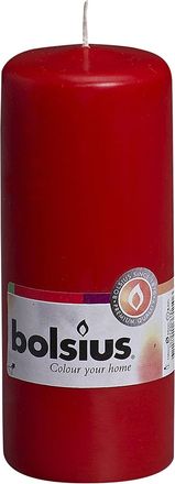 Bolsius 103614600141 Stumpenkerze, Paraffinwachs, Rot, 6x6x15 cm