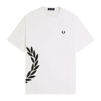 Fred Perry Embossed Laurel Wreath T-Shirt - - Tops - Herren - Wei&szlig; - M