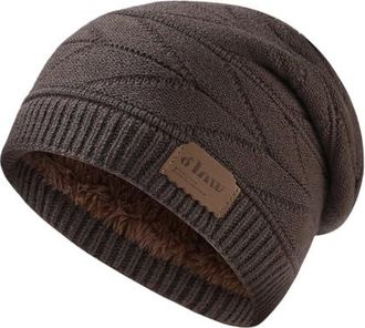 Generic Bonnet Femme Hiver Bonnet Femme Chapeau Femme Hiver Confortable Classique - Bonnet Laine Velours &Eacute;pais Unisexe, Coupe-Vent Thermique, Parfait pour Hom