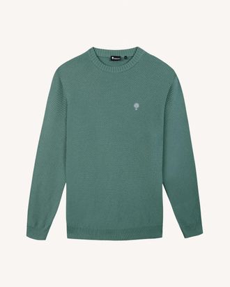 Faguo Pull en coton vert deau - OPALE