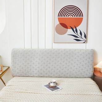 Generic Gewebte Dehnbare Bettkopfteil Bezug Minimalisten Staubschutz Polster&uuml;berzug Kopfteil Bezug in Unifarben f&uuml;r Doppelbetten Queensize Betten Kingsize Bet