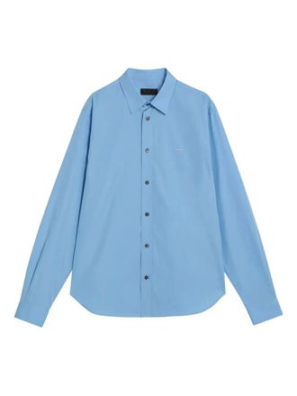 Prada Hemd mit Logo-Stickerei - Blau