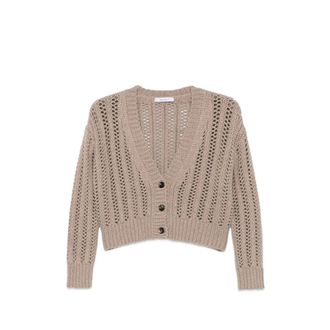 Max Mara Open-knit Cropped Cardigan