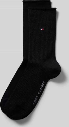 Tommy Hilfiger Socken aus Baumwoll-Mix mit Logo-Stitching im 2er-Pack Modell WOMEN SOCK 2P LUREX RO