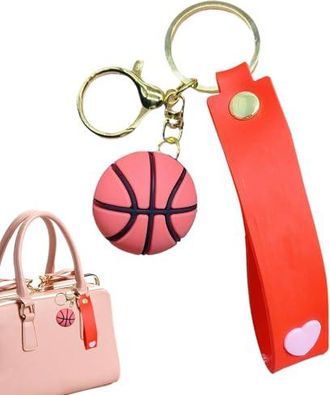 Generico Keychains de basket-ball pour, cl&eacute;s de sport, silicone 3D Ball Good Luck Keychain | Anneaux de cl&eacute;s de fans de sport, pendentif de sac &agrave; dos pour, sac