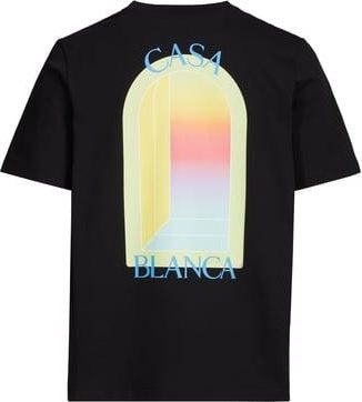 Casablanca T-shirt imprim&eacute; &agrave; col rond en coton