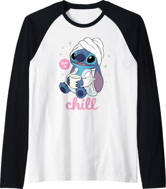 Disney Stitch Time to Chill Bathrobe Relaxation Self-Care Raglan