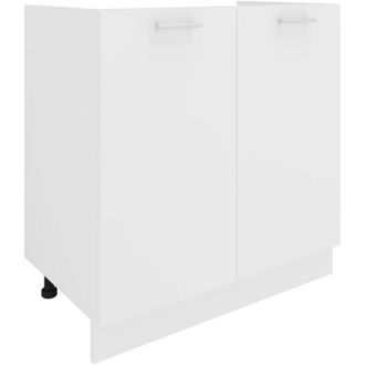 ebuy24 Mobilier de cuisine submergé Esilo H. 82 x L. 80 x P. 46 cm Blanc
