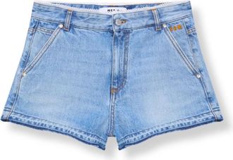 Msgm Msgm, Femme, Shorts, Bleu, Taille: 36 FR Frayed Denim Shorts