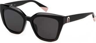 Furla Damen Sfu781 Sonnenbrille, schwarz (Shiny Black), 52