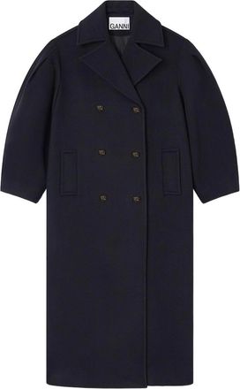Ganni Knielanger Mantel - Blau