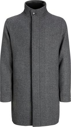 Jack & Jones Jprcckeith Wool Blend Stancollar Coat Sn pour homme, Gris fonc&eacute; m&eacute;lang&eacute;, M