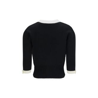 Valentino Womens Black Cotton Cardigan Clothing