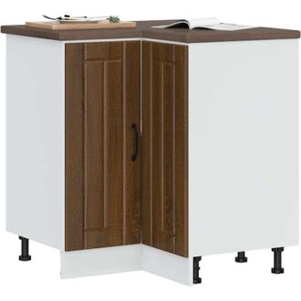 vidaXL Armoire dangle de cuisine Lucca ch&ecirc;ne marron bois ding&eacute;nierie Vidaxl