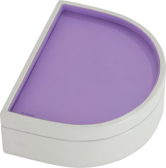 DuDu Doppeltes D-förmiges Design-Leder-Schreibtisch-Eingangstablett, starre D-Form, zweifarbiges modernes Valet Tray Mehrfarbig2