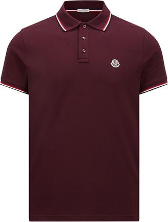 Moncler Tricolor-Trimmed Cotton Piquet Polo Shirt