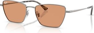 Ray-Ban Drea Bio-based Sonnenbrillen Gunmetal Fassung Orange Glas 56-18