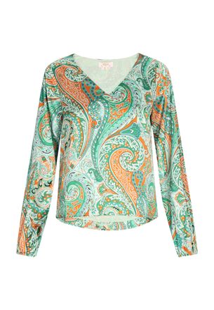 Usha Bluse Damen Gr&uuml;n Mehrfarbig