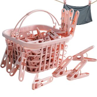 Generico W&auml;scheklammern f&uuml;r die W&auml;sche, 30 St&uuml;ck, geeignet f&uuml;r Unterw&auml;sche, winddicht, mit Korb, zur Aufbewahrung, kleine Clips f&uuml;r den Innenbereich