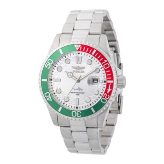 Invicta Klassische Edelstahl Analoguhr - - Accessories - Herren - Grau - ONE SIZE