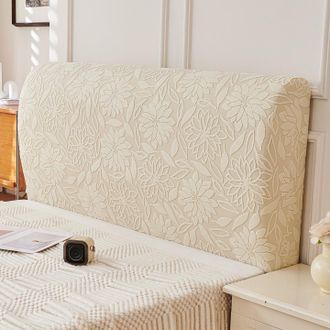 Generic Elastischer Flanellbezug mit Bettkopfteil Bezug Muster, Queen Kingsize Gr&ouml;&szlig;e, Kopfteil Bezug Staubschutzh&uuml;lle f&uuml;r Schlafzimmerdekoration Beige Cal Kin