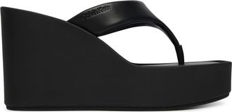 Calvin Klein Zehentrenner Calvin Klein Wedge 70 Sndl Thong Lth HW0HW02880 Schwarz